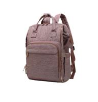 China ISO9001 Pink Oxford Cloth Large Capacity Mommy Nappy Bag Backpack for sale