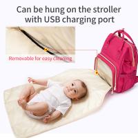China Multifunctional Adventure Diaper Bag Backpack With USB D Buckle Trailer Design for sale