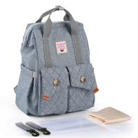 China Multifunctional Mommy Diaper Bag Backpack With Trailer Buckle OEM ODM for sale