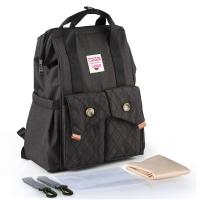 China Multifunctional Mommy Diaper Bag Backpack With Trailer Buckle OEM ODM for sale