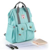 China Multifunctional Mommy Diaper Bag Backpack With Trailer Buckle OEM ODM for sale