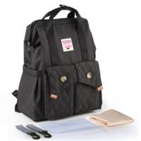 China Multifunctional Mommy Diaper Bag Backpack With Trailer Buckle OEM ODM for sale