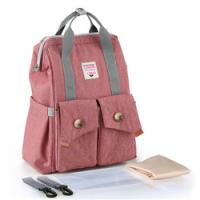China Multifunctional Mommy Diaper Bag Backpack With Trailer Buckle OEM ODM for sale