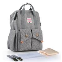 China Multifunctional Mommy Diaper Bag Backpack With Trailer Buckle OEM ODM for sale