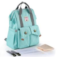 China Multifunctional Mommy Diaper Bag Backpack With Trailer Buckle OEM ODM for sale