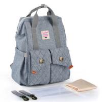 China Multifunctional Mommy Diaper Bag Backpack With Trailer Buckle OEM ODM for sale