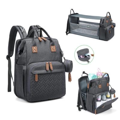 China 20L Nylon 600D Folding Diaper Bag Multifunctional Nappy Bag 1.4kg for sale