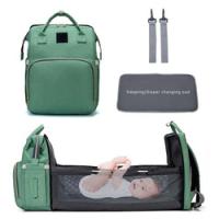 China Striped Travel Waterproof Nylon Cloth Diaper Bag Backpack 1150g for sale