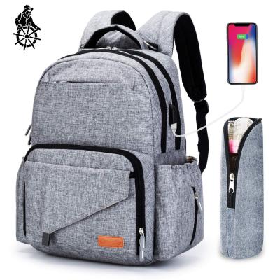 China Maternity Diaper Bag Backpack With USB Interface 11.4*7.5*17.7inch for sale