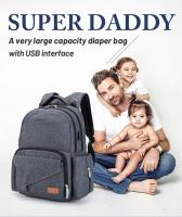 China Maternity Diaper Bag Backpack With USB Interface 11.4*7.5*17.7inch for sale