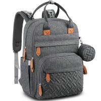 China 18 Practical Pockets Multi Functional Designer Diaper Bag Backpack OEM ODM for sale