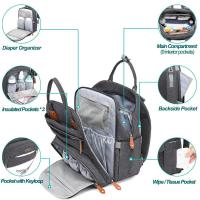 China 18 Practical Pockets Multi Functional Designer Diaper Bag Backpack OEM ODM for sale