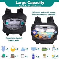 China 18 Practical Pockets Multi Functional Designer Diaper Bag Backpack OEM ODM for sale