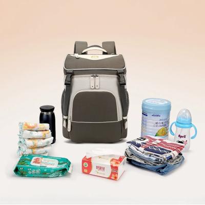 China ISO9001 Softback Multifunction Travel Diaper Bag Backpack Water Resistant for sale