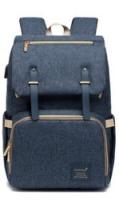 China ISO9001 Fashion Mummy Maternity Nappy Diaper Bag Backpack With USB for sale