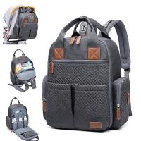 China 23L Embroidered Large Capacity Diaper Bag Backpack 0.9kg for sale