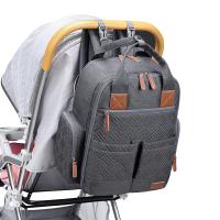 China 23L Embroidered Large Capacity Diaper Bag Backpack 0.9kg for sale