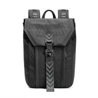 China PU Leather Travel Men Business Backpack With Physiological Curve Back for sale