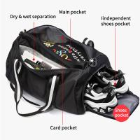China 29L Sports Gym Bag Oxford Waterproof Travel Bags With Shoe Pocket for sale