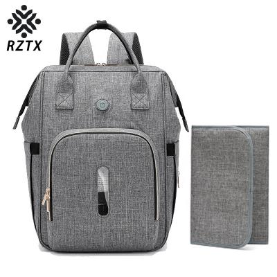 China Geometric Polyester Fashion Mummy Maternity Nappy Bag 25*16*42cm for sale