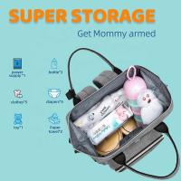 China Geometric Polyester Fashion Mummy Maternity Nappy Bag 25*16*42cm for sale