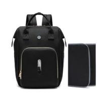China Geometric Polyester Fashion Mummy Maternity Nappy Bag 25*16*42cm for sale