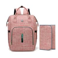 China Geometric Polyester Fashion Mummy Maternity Nappy Bag 25*16*42cm for sale
