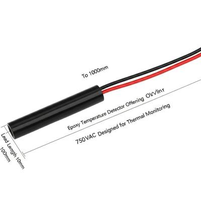 China Lead Length 10mm To 1000mm Epoxy Temperature Detector Offering Dielectric Strength 750VAC Designed for Thermal Monitoring for sale