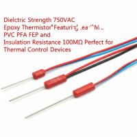 China Dielectric Strength 750VAC Epoxy Thermistor Featuring Lead Wire PVC PFA FEP and Insulation Resistance 100MΩ Perfect for Thermal Control Devices for sale