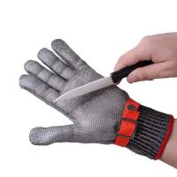 China Resistant Anti Cut Safety Stainless Steel Metal Mesh 5 Fingers Butcher Gloves for sale