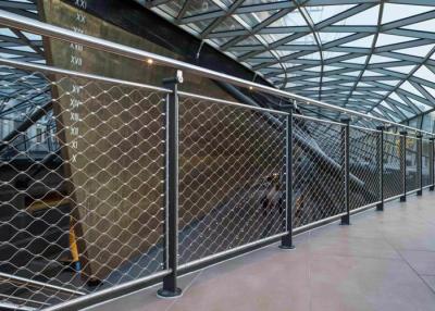 China 2mm 7x7 Stainless Steel Rope Mesh Netting For Elevated Walkway Railing for sale