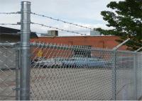 China 2.5mm 2m Height Plastic Coated Chain Link Fencing Airport Security Cyclone Mesh for sale