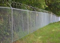 China 9 Gauge 5*5cm 6 Feet Chain Link Fence Fabric Galvanized Diamond Mesh Wire for sale