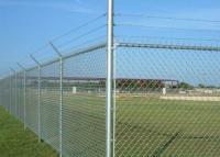 China Opening 50mm Galvanized Chain Link Fence Top With Barbed Wire for sale