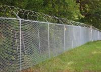 China Opening 50mm Galvanized Chain Link Fence Top With Barbed Wire for sale