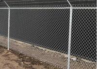 China Highway 60mm Galvanized Chain Link Fence With Barbed Wire On Top for sale