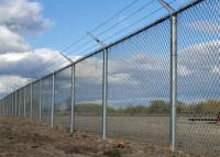 China Playgrounds 50mm Chain Link Wire Fence With Barbed Wire On Top for sale