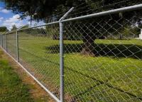 China Playgrounds 50mm Chain Link Wire Fence With Barbed Wire On Top for sale