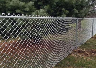 China 10 Gauge Pvc Coated Chain Link Fence Galvanised Diamond Mesh Fencing 50FT for sale