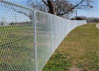 China 60mm Seaside Chain Link Fence Fabric Galvanized Diamond Wire Netting 6FT for sale