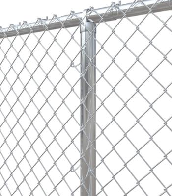 China 2.4m High Galvanized PVC Coated Chain Link Mesh Fence Sun Resistance for sale
