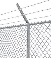 China 2.4m High Galvanized PVC Coated Chain Link Mesh Fence Sun Resistance for sale