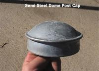 China Hot Dip Galvanized Chain Link Fence Post Caps Smooth Rounded Style Free Sample for sale