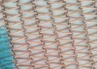China Sprial Weave Architectural Conveyor Belt Mesh Curtain For Buildings Decoration for sale