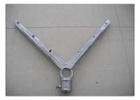 China Pressed Steel Galvanized Wire Chain Link Fence With Barbed Wire V Arm On Top for sale