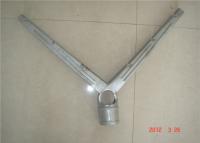 China Pressed Steel Galvanized Wire Chain Link Fence With Barbed Wire V Arm On Top for sale
