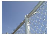 China Galvanized Steel Chain Link Fence Barbed Wire Arm 1-5/8'' X1-5/8'' 45° 3 Strand for sale