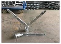 China Chain Link Fence Razor Barbed Wire Extension Arm V Shape Stand Easily Assembled for sale