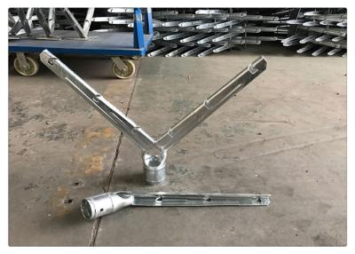 China Chain Link Fence Razor Barbed Wire Extension Arm V Shape Stand Easily Assembled for sale