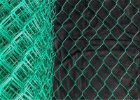China Diamond Shape Green Coated Chain Link Fence 50mm To 70mm Opening Size for sale